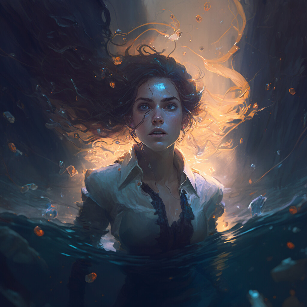 ArtStation - Submerged Fatigue: A Digital Portrait of a Weary Swimmer 2 | Artworks