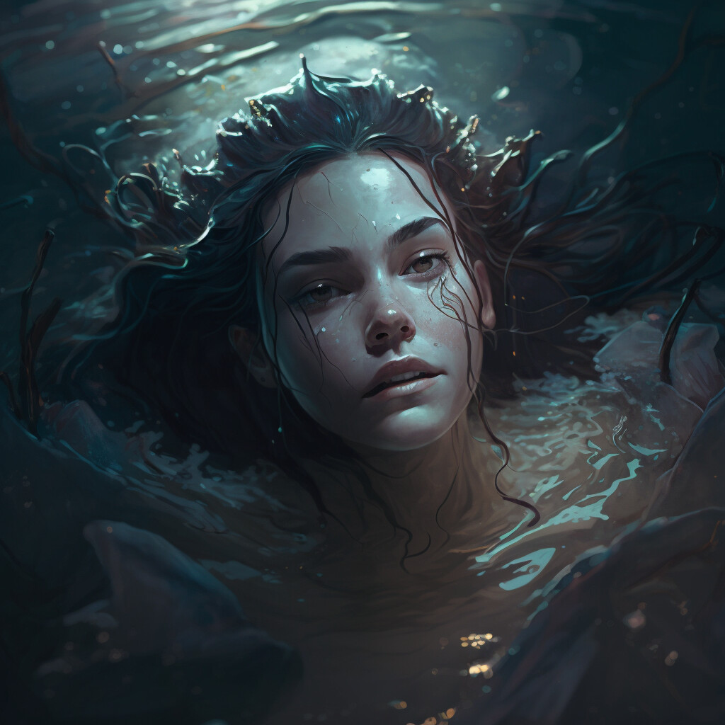ArtStation - Submerged Fatigue: A Digital Portrait of a Weary Swimmer 7 | Artworks
