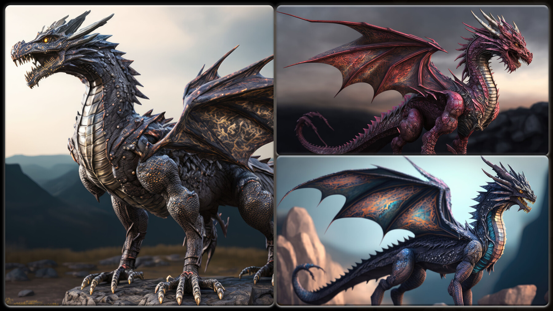 ArtStation - 100 Dragon Reference Pack | 8K | v.3 | Artworks