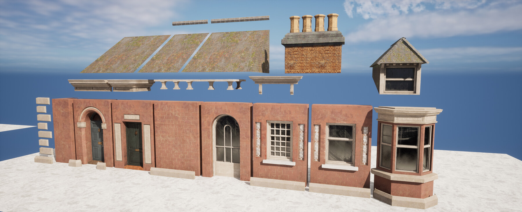 ArtStation - UE5 Nanite Quality Period Home Modular Kit | Game Assets