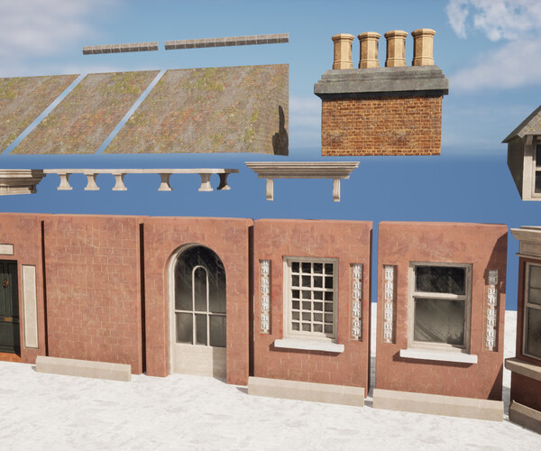 ArtStation - UE5 Nanite Quality Period Home Modular Kit | Game Assets