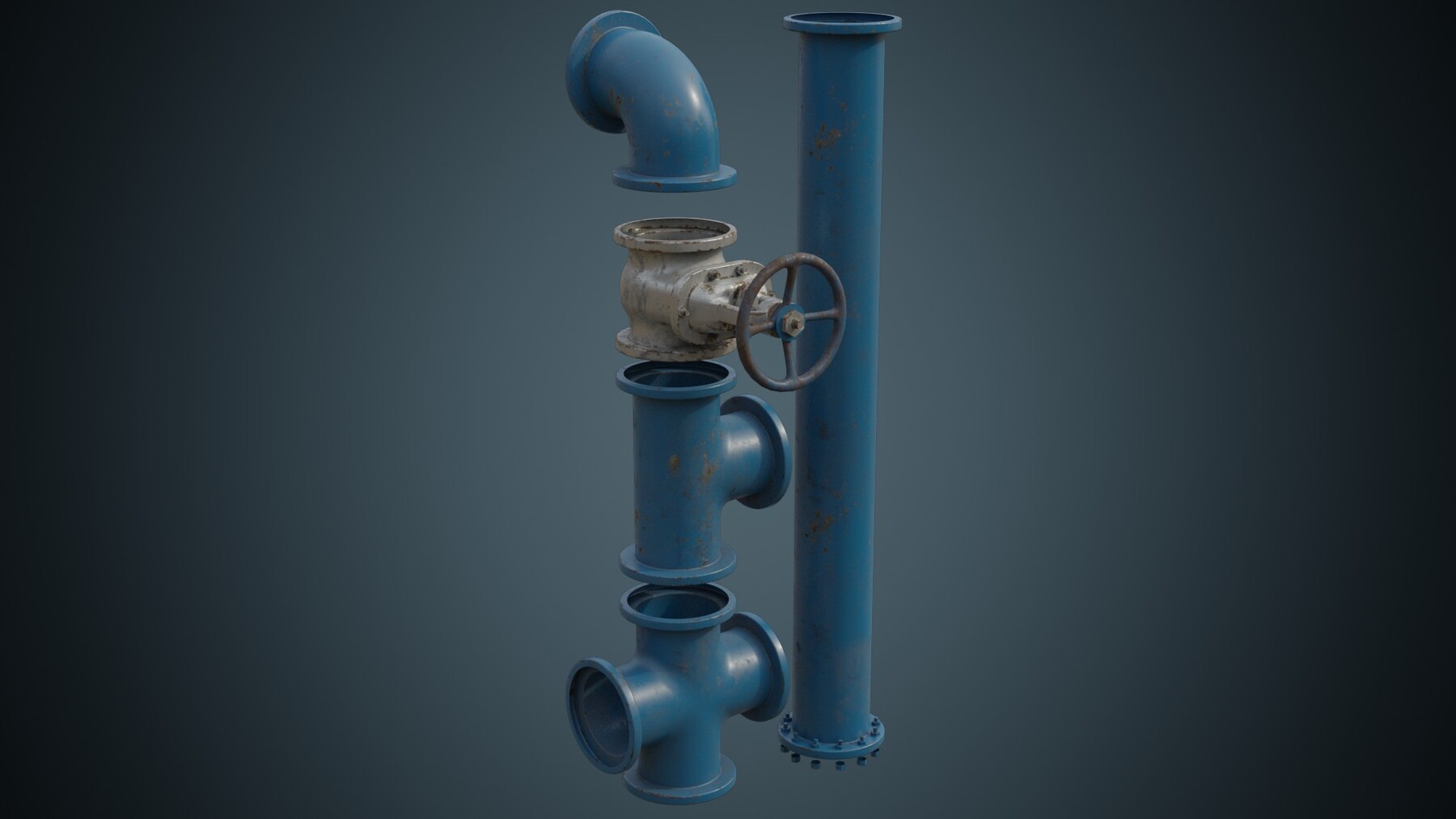 ArtStation - Industrial Pipes 5B | Game Assets