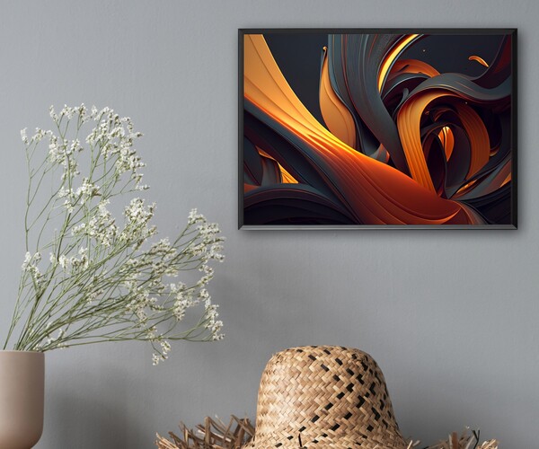 ArtStation - Abstract Decor Wall Art, Home Decor Art, Original Abstract ...