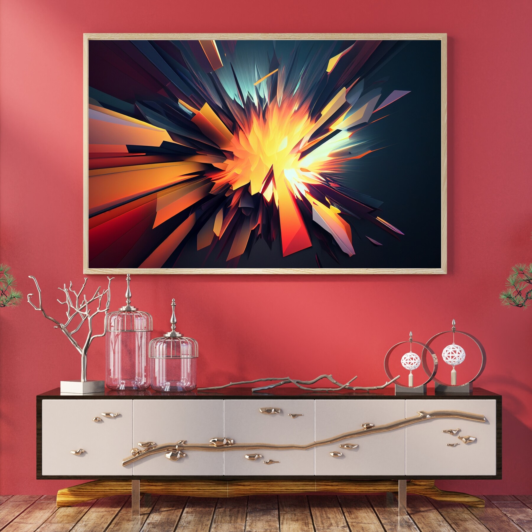 ArtStation - Abstract Decor Wall Art, Home Decor Art, Colorful Artwork ...