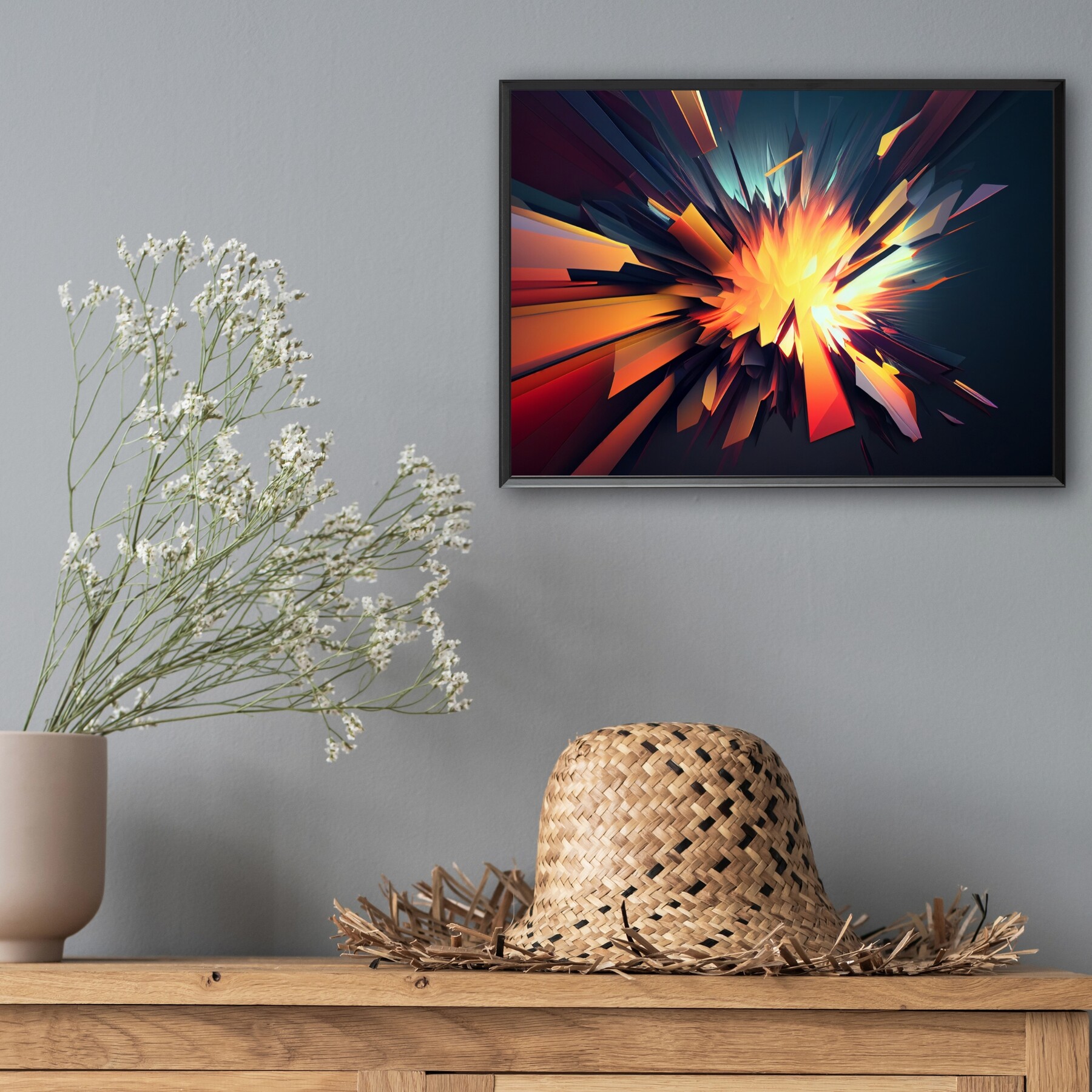 ArtStation - Abstract Decor Wall Art, Home Decor Art, Colorful Artwork ...