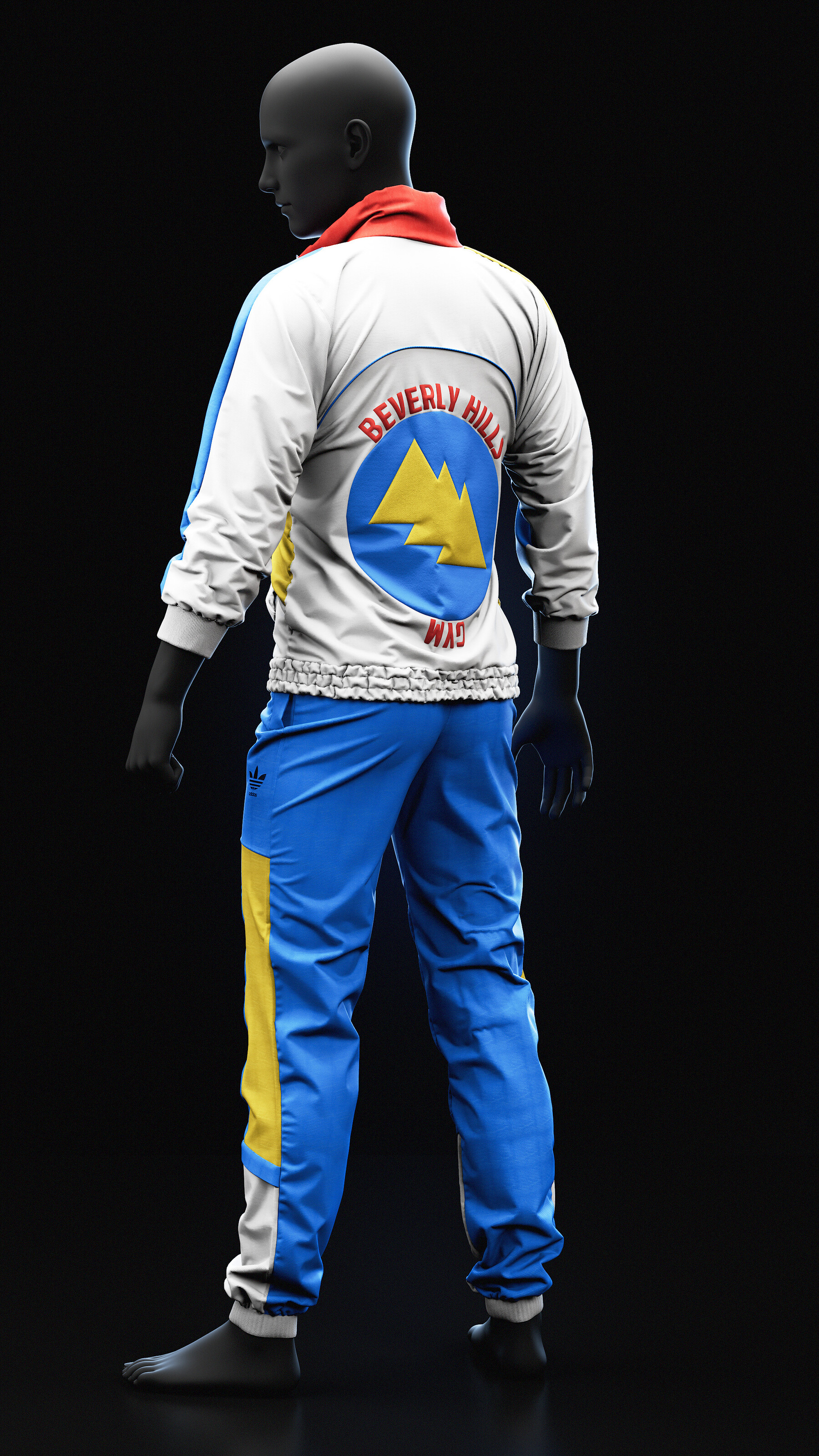 ArtStation - 80s Men's sportswear outfit | Marvelous designer | CLO 3D ...