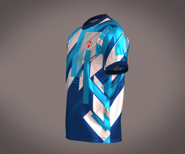 ArtStation - Soccer Football Blue color Jersey Player-11 | Resources