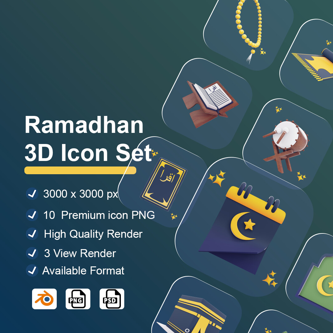 ArtStation - Ramdhan 3D ICON SET | Game Assets
