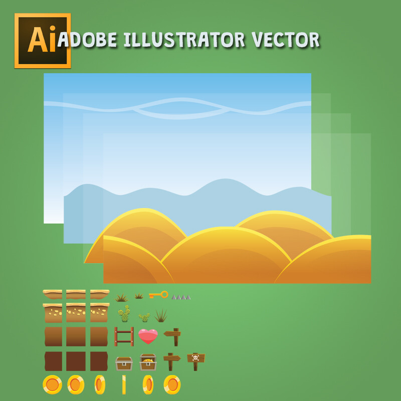 ArtStation - Desert Tileset | Game Assets