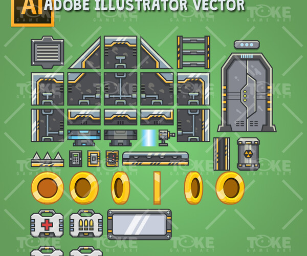 ArtStation - Spaceship Tileset | Game Assets