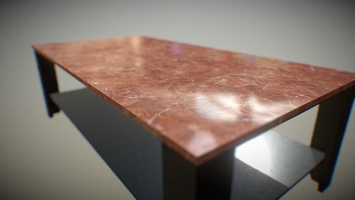 ArtStation - 3D Model Coach table FBX STL Bend file | Game Assets