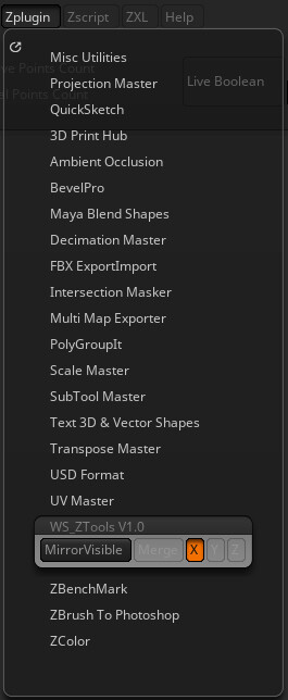 ArtStation - Zbrush Plugin——Mirror All Visible Subtools In One Click | Resources