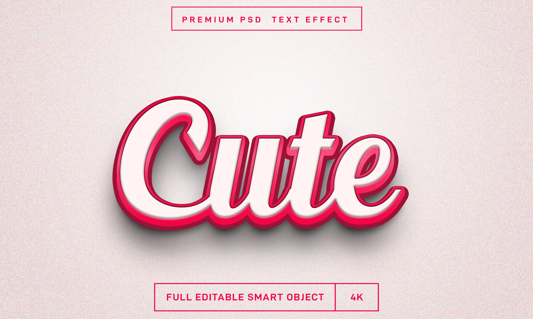 ArtStation - 3D Cute. PSD fully editable text effect. Layer style PSD ...