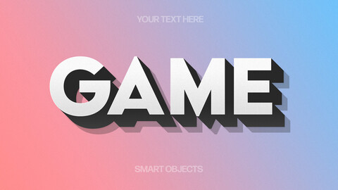 ArtStation - 3D Game. PSD fully editable text effect. Layer style PSD ...