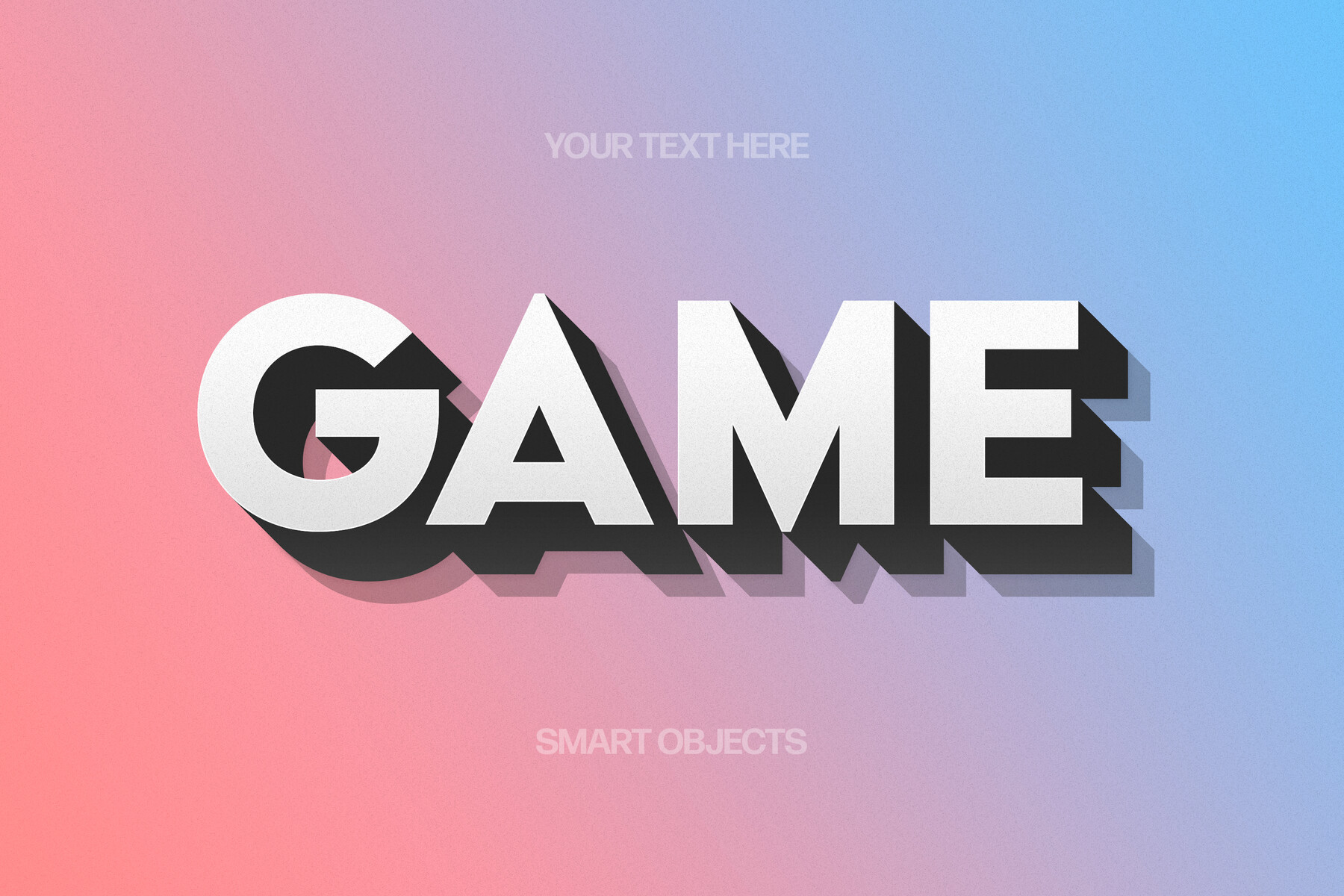 ArtStation - 3D Game. PSD fully editable text effect. Layer style PSD ...