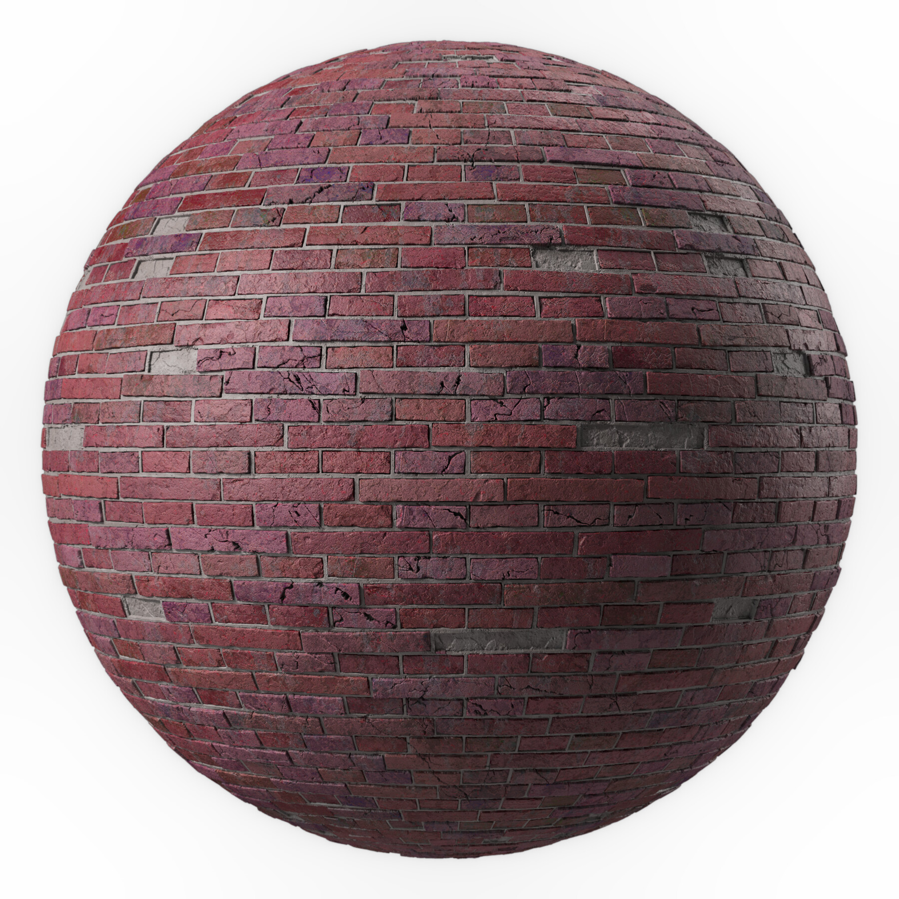 ArtStation - Bricks Materials 35- By Moss and Brick Damaged | Pbr 4k Seamless | Resources