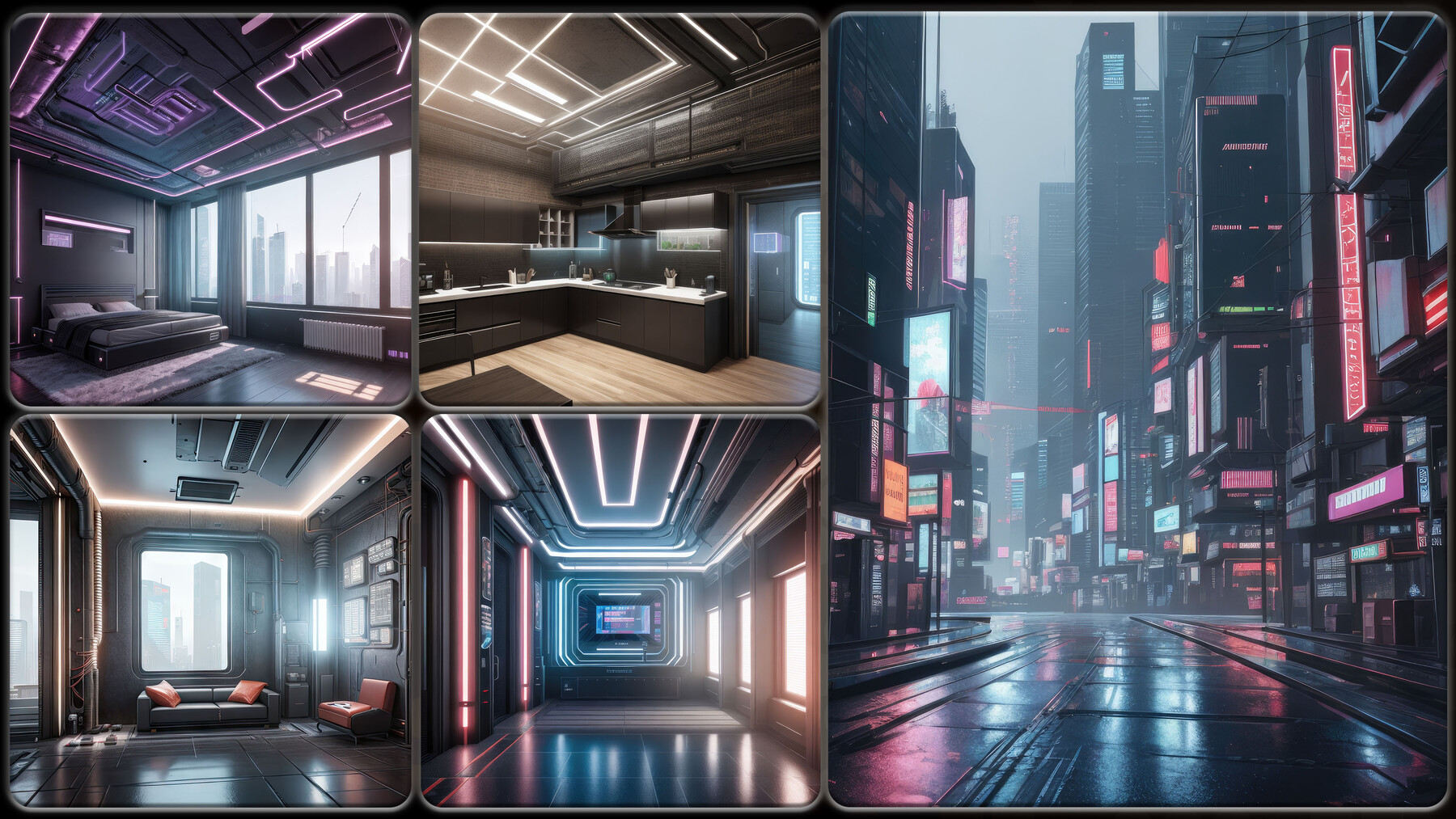 ArtStation - 500 Cyberpunk Architecture | City - Interior - Exterior ...