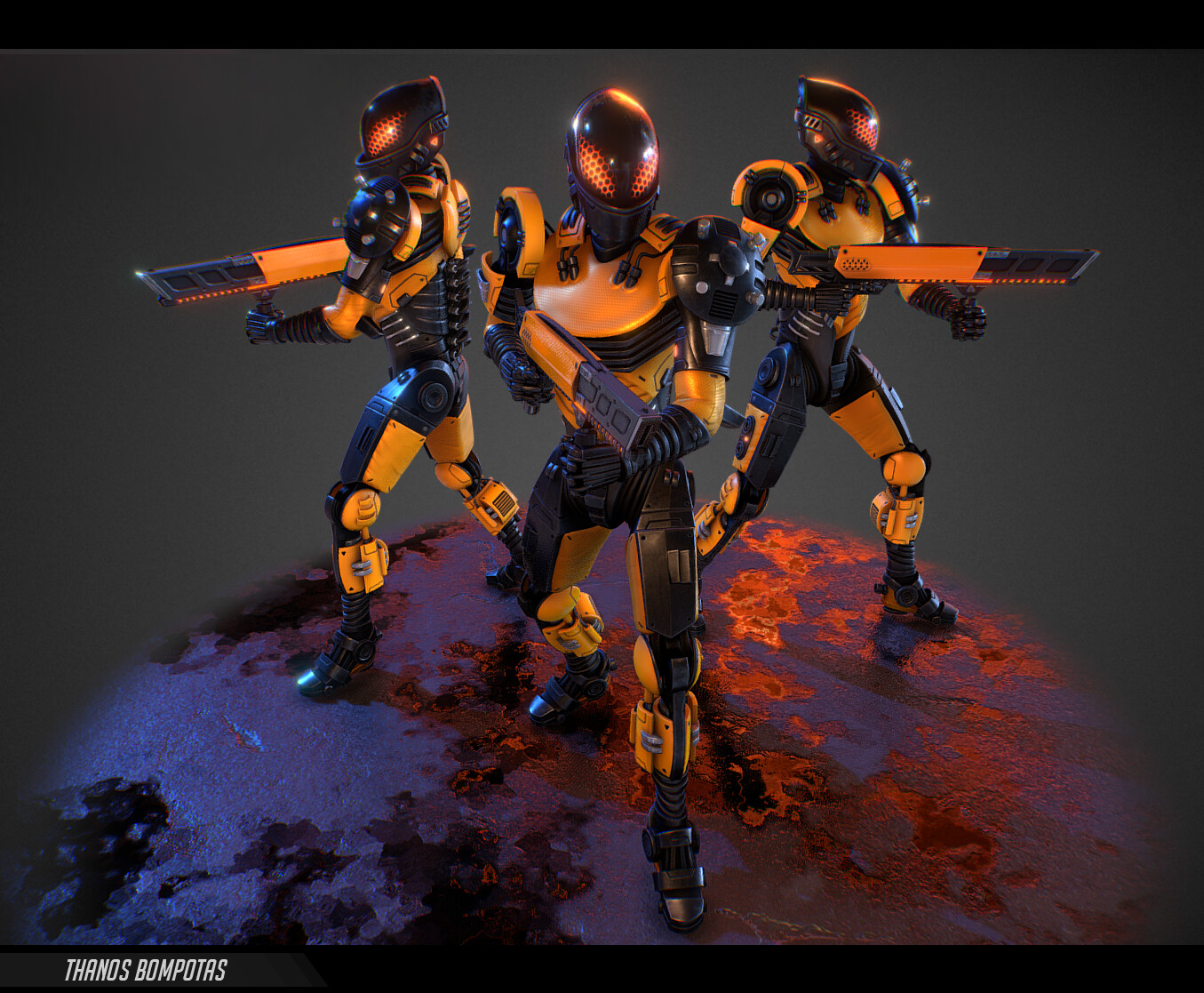 ArtStation - W.A.S.P. (Weaponized Autonomous Sentinel Police) | Game Assets