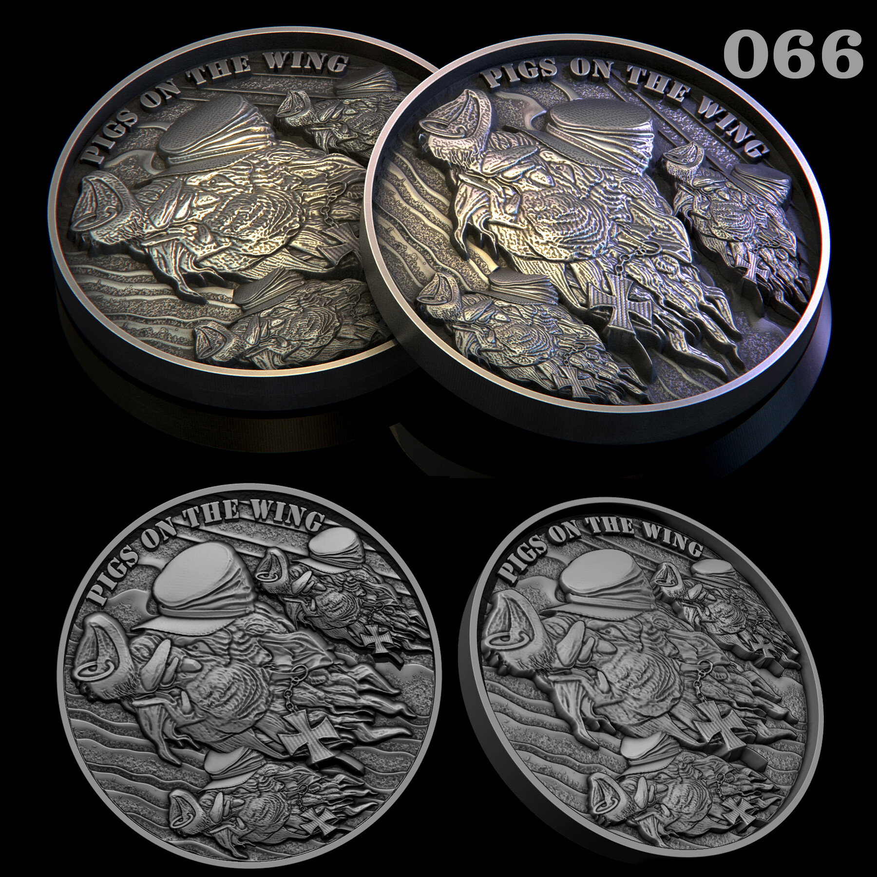 ArtStation - Coin 066 - Pigs on the Wing | Resources