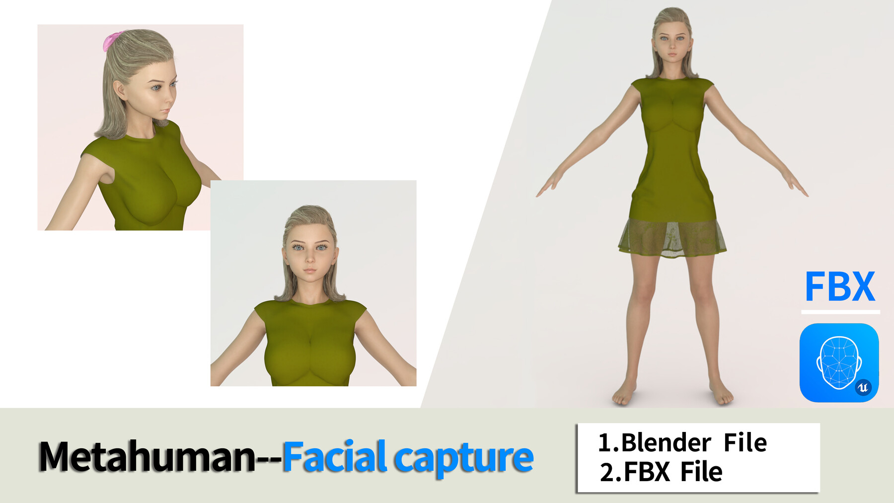 ArtStation - Toosdhi- Cute doll//blendshape facial capture/Unreal Engine 4 | Game Assets