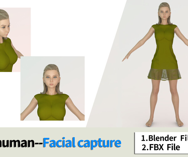 ArtStation - Toosdhi- Cute doll//blendshape facial capture/Unreal Engine 4 | Game Assets