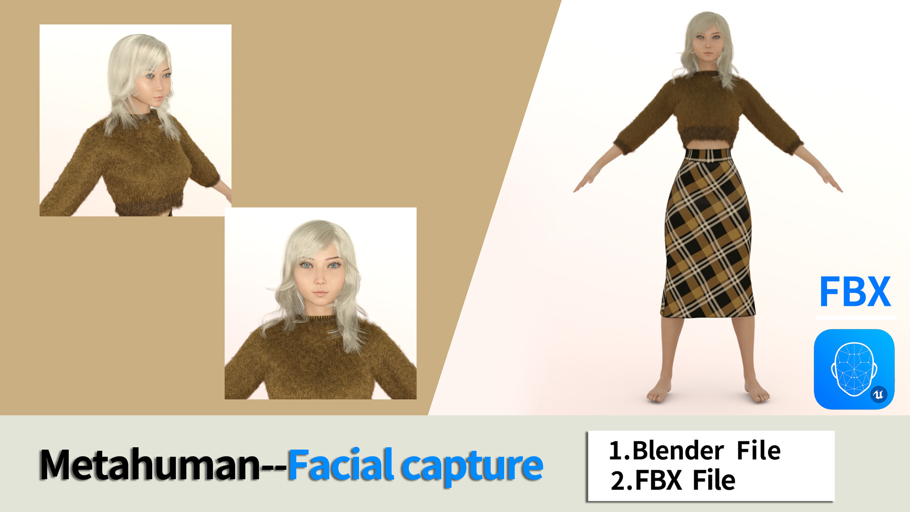 ArtStation - Xandrea- Temperament lady//blendshape facial capture/Unreal Engine 4 | Game Assets