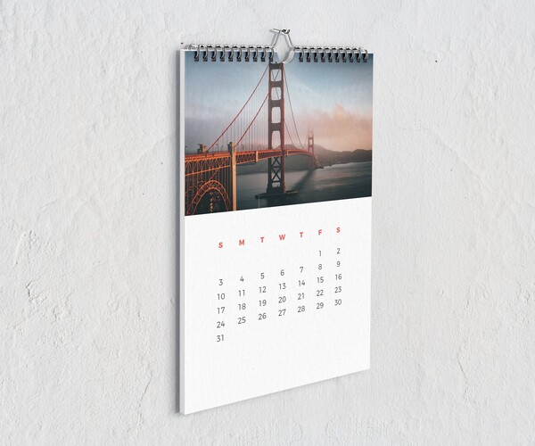 ArtStation - Portrait Wall Calendar Mockup | Artworks