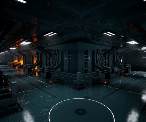 ArtStation - Modular Sci-fi Corridor Kitbash (3ds Max and UE5) | Resources