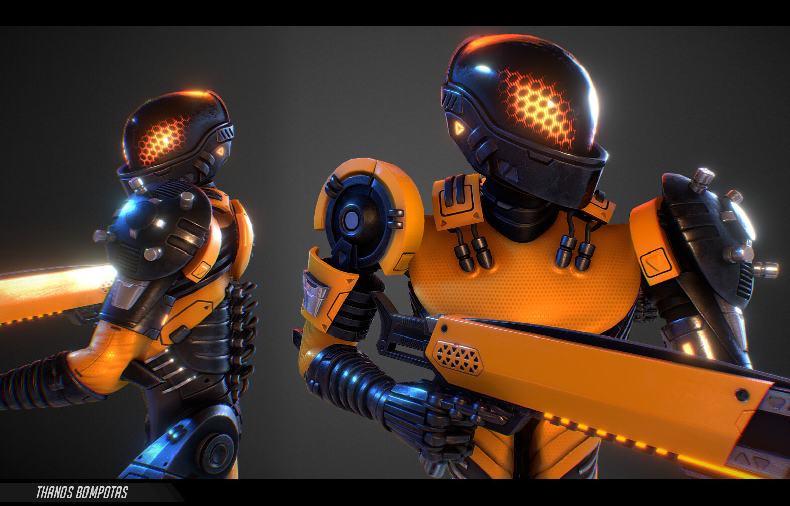 ArtStation - W.A.S.P. (Weaponized Autonomous Sentinel Police) | Game Assets