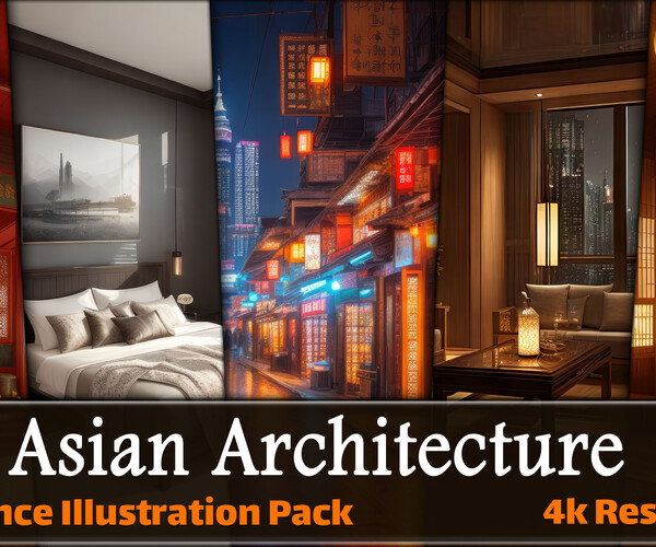 ArtStation - 400 Asian Architecture | City - Interior - Exterior ...