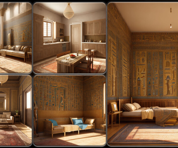 ArtStation - 400 Egyptian Architecture | City - Interior - Exterior ...