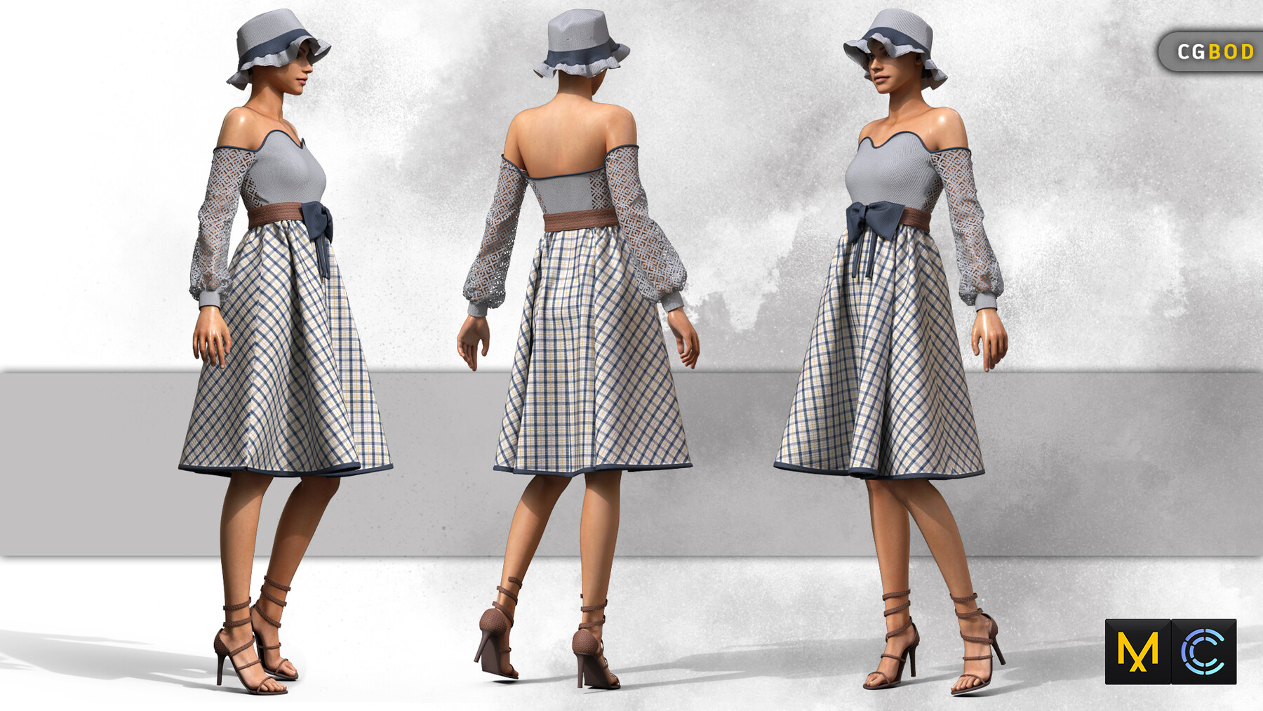 ArtStation - Women's Dress / Marvelous Designer / Clo3d / PBR Textures ...
