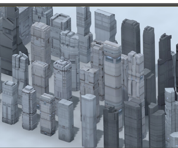 ArtStation - futuristic architecture set - 13 | Resources