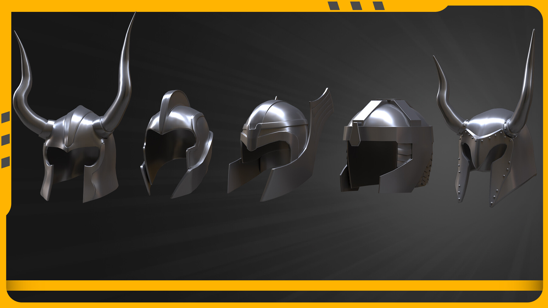 ArtStation - 25 Helmet Base Mesh vol 1 | Game Assets