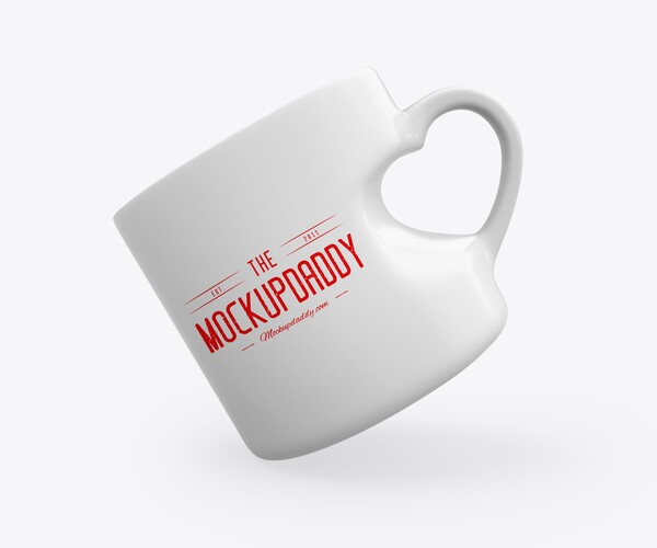 ArtStation - Mug Mockup with Heart Handle | Artworks
