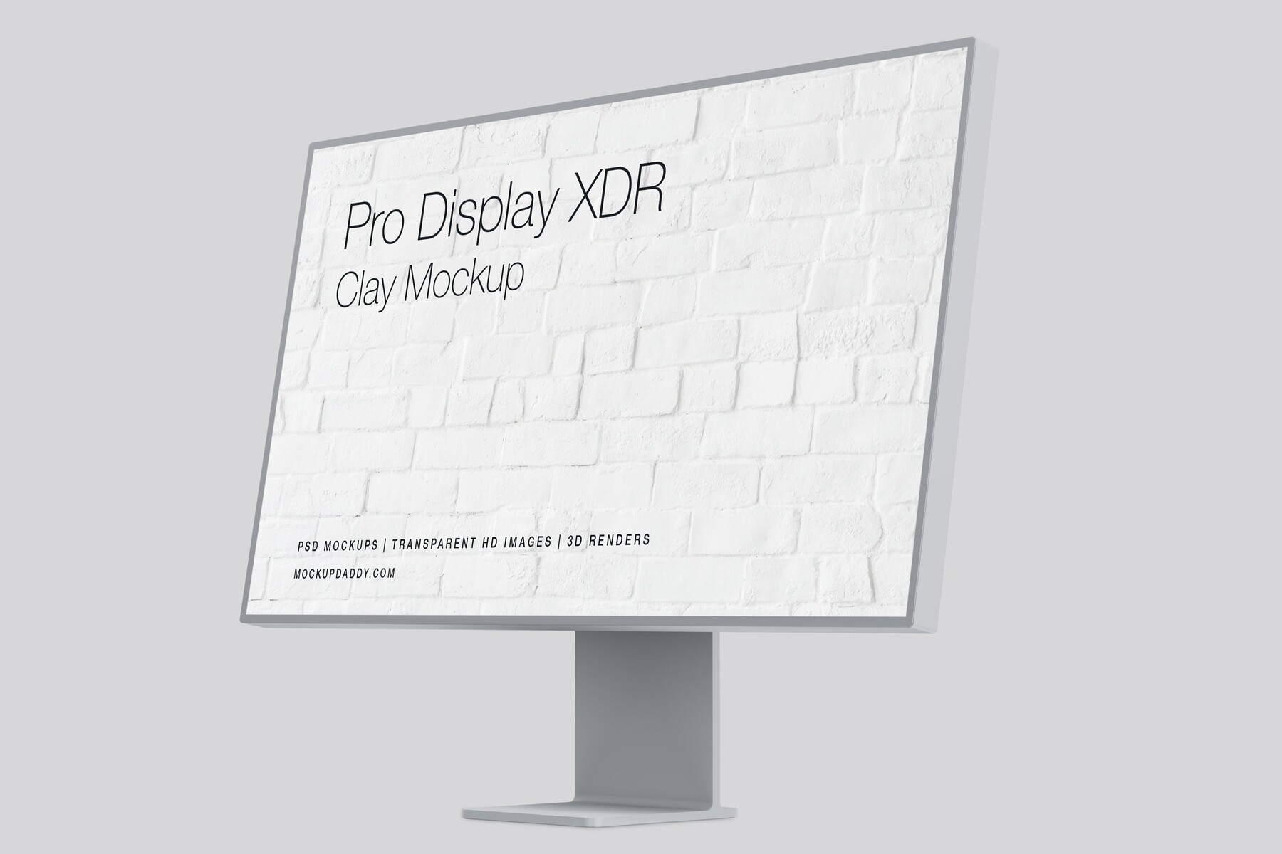 Mockupdaddy - Pro Display XDR Clay Mockup