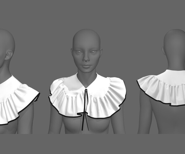 ArtStation - 20 collar models /Marvelous Designer +OBJ +FBX | Game Assets