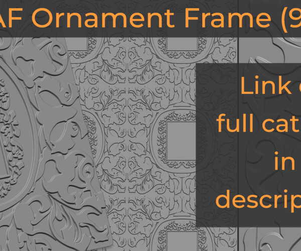 ArtStation - 44 Abstract Floral Ornament Frames Alphas | Brushes