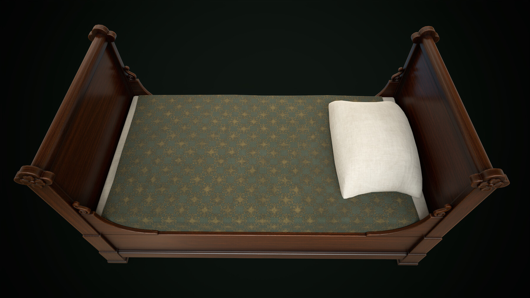 ArtStation - Vintage single bed | Game Assets