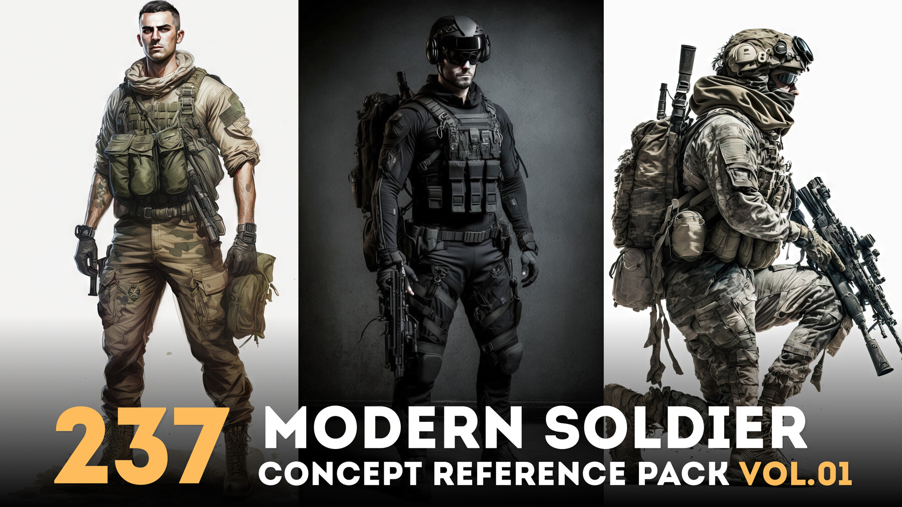 ArtStation - 237 arts - Modern Soldier - Concept Reference Pack Vol.01 - More Than 6K Resolution ...