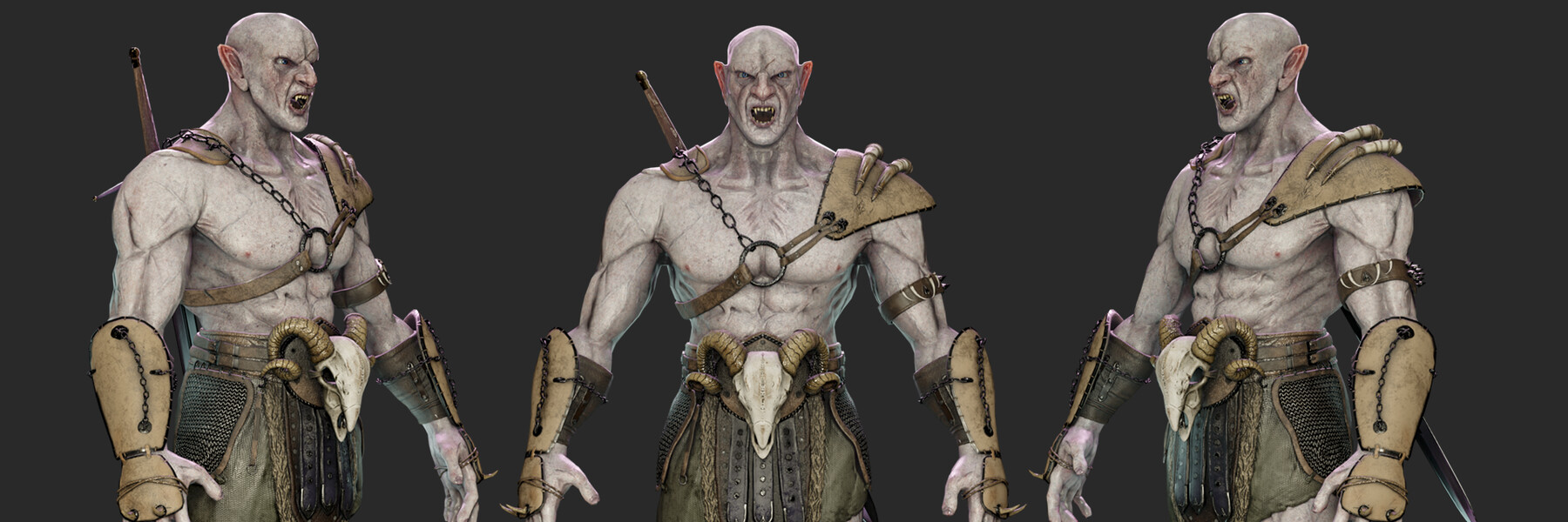 ArtStation - Orc Warrior-Low poly-Game ready-Rigged | Game Assets