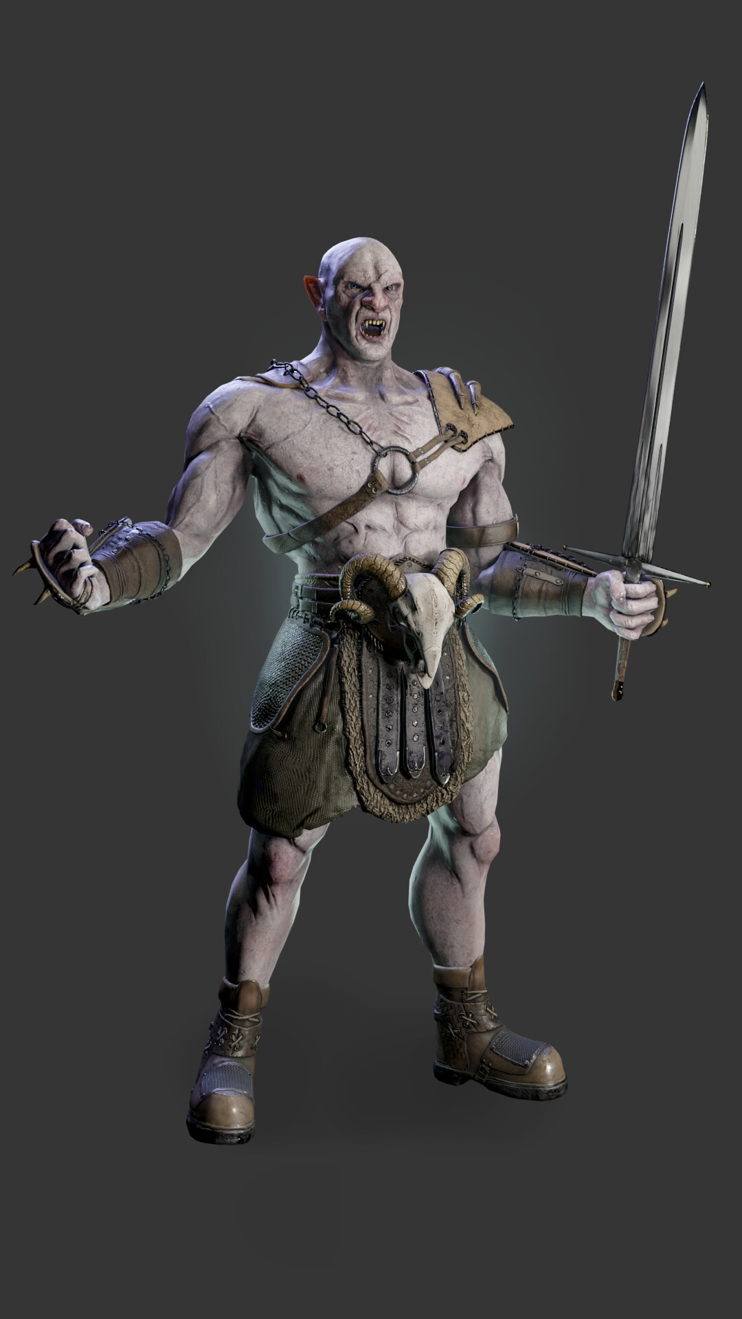 ArtStation - Orc Warrior-Low poly-Game ready-Rigged | Game Assets