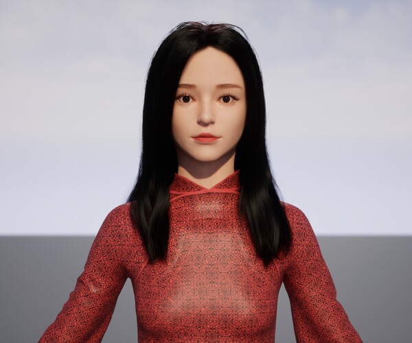 ArtStation - Luna- Asian Cheongsam Woman--Metahuman/Unreal engine 5 ...