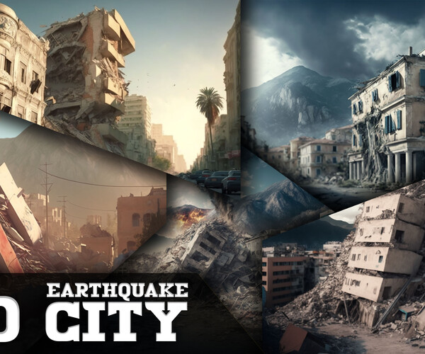 ArtStation - 190 Earthquake City (More Than 8K Resolution) | Artworks