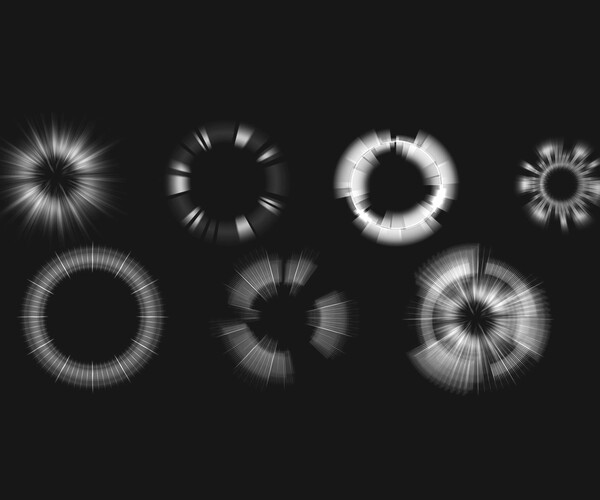 ArtStation - 140+ Lights, Flares & Fireworks Procreate Brushes | Brushes