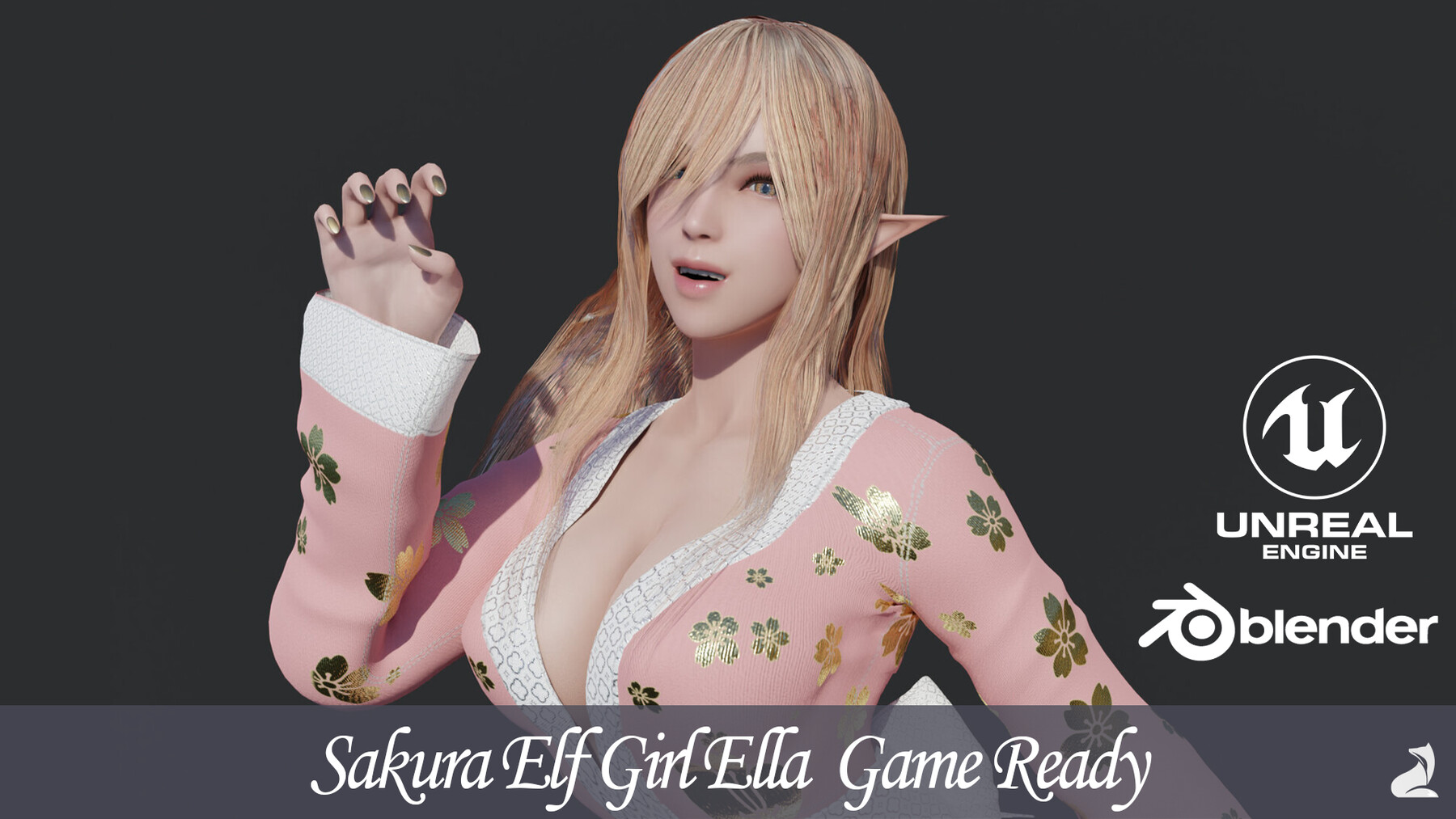 ArtStation - Sakura Elf Girl Ella - Game Ready | Game Assets