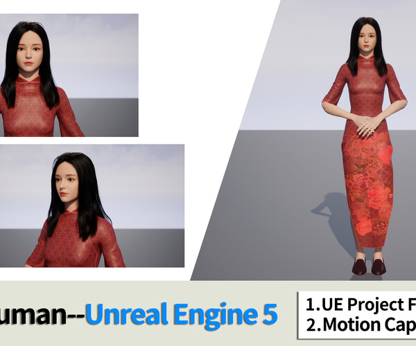ArtStation - Luna- Asian Cheongsam Woman--Metahuman/Unreal engine 5 ...