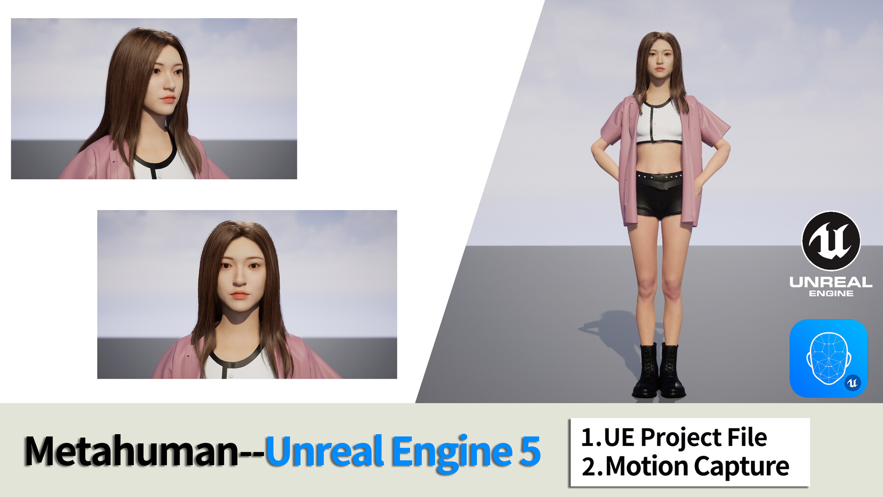 ArtStation - Ruby- Asian face/medium length hair--Metahuman/Unreal engine 5 | Game Assets
