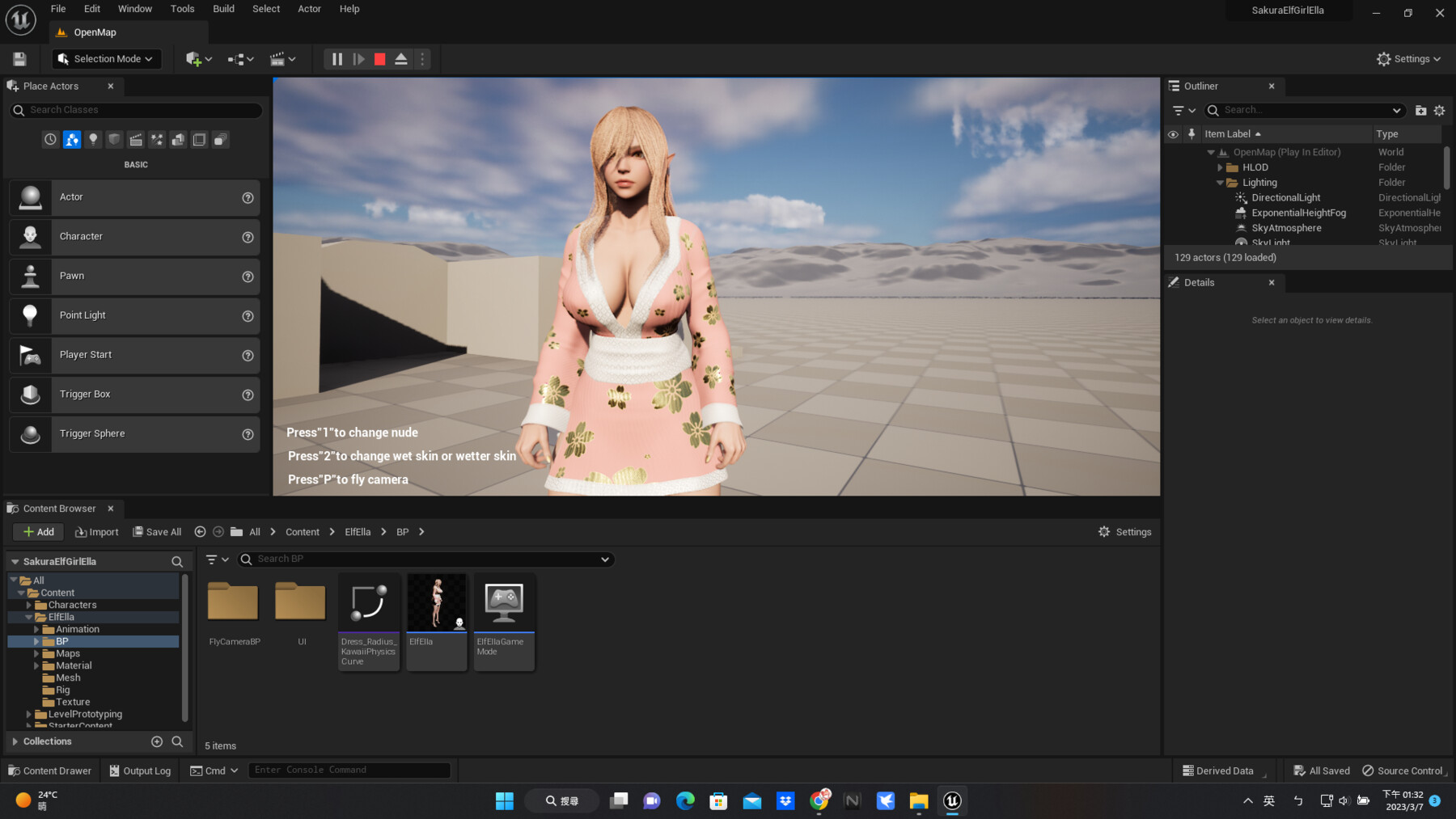ArtStation - Sakura Elf Girl Ella - Game Ready | Game Assets