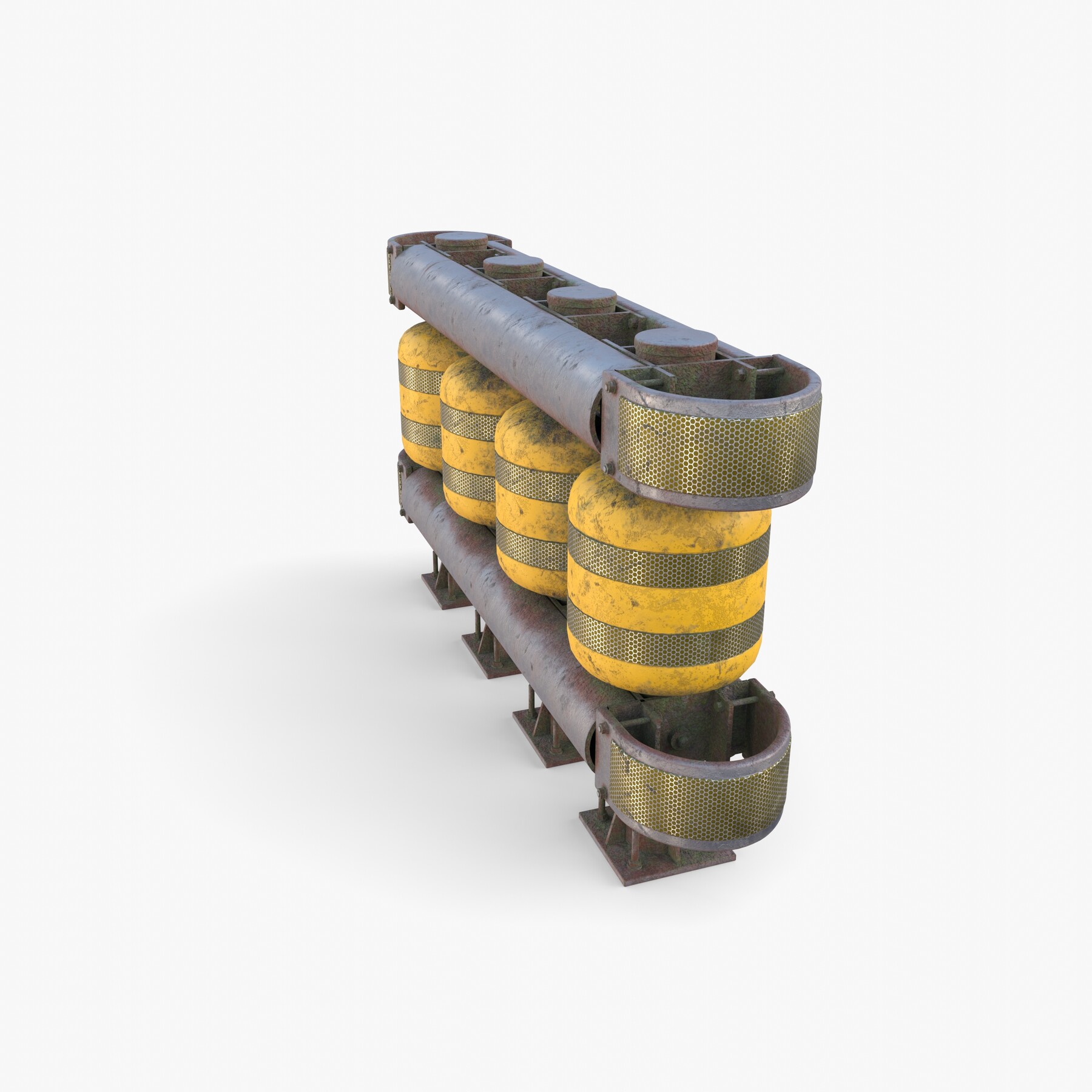 ArtStation - Tileable rolling barrier v2 weathered | Game Assets